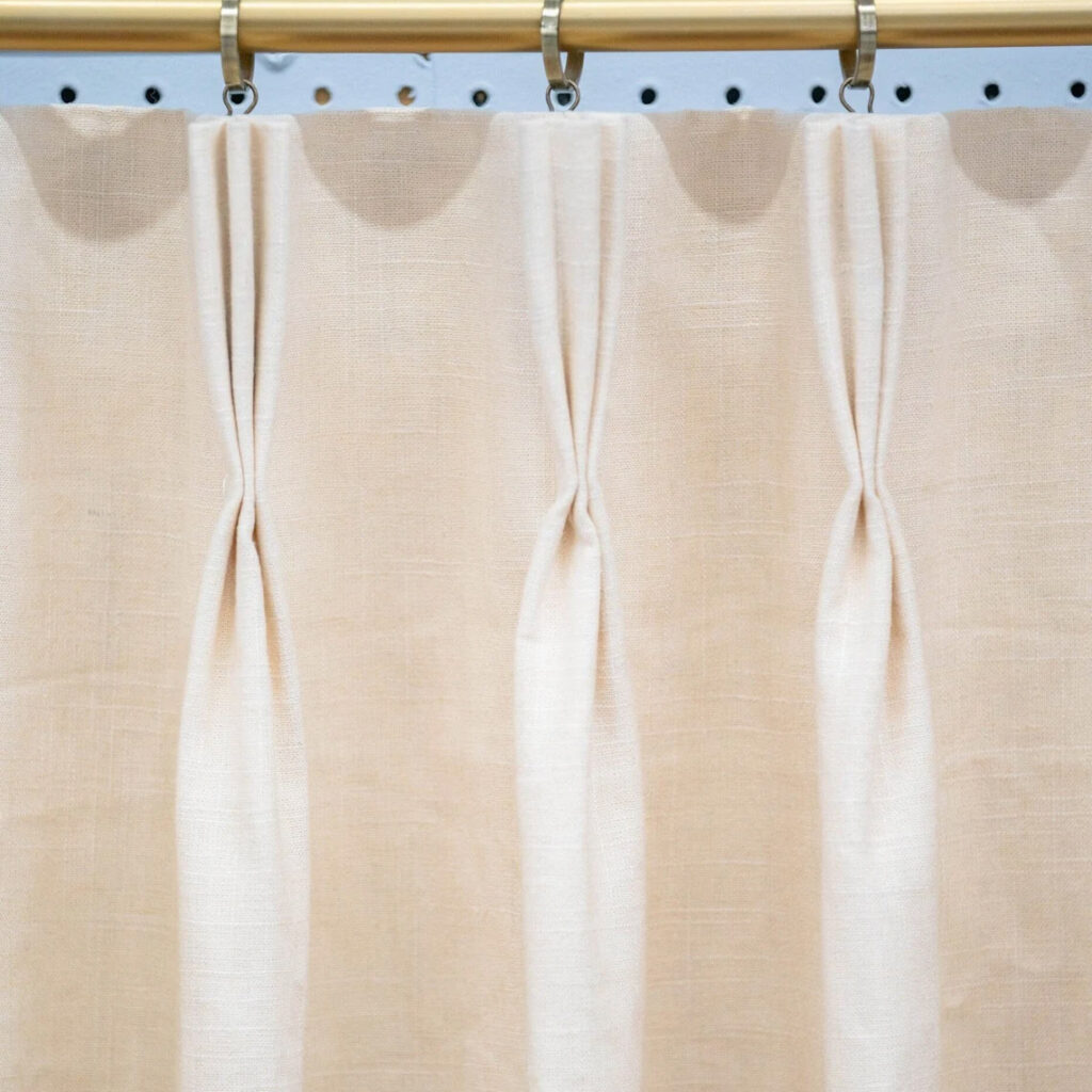Classic Custom Drapes in Old Country Linen in Parchment