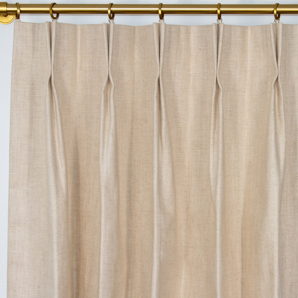Classic Custom Drapes in Slub Linen in Natural