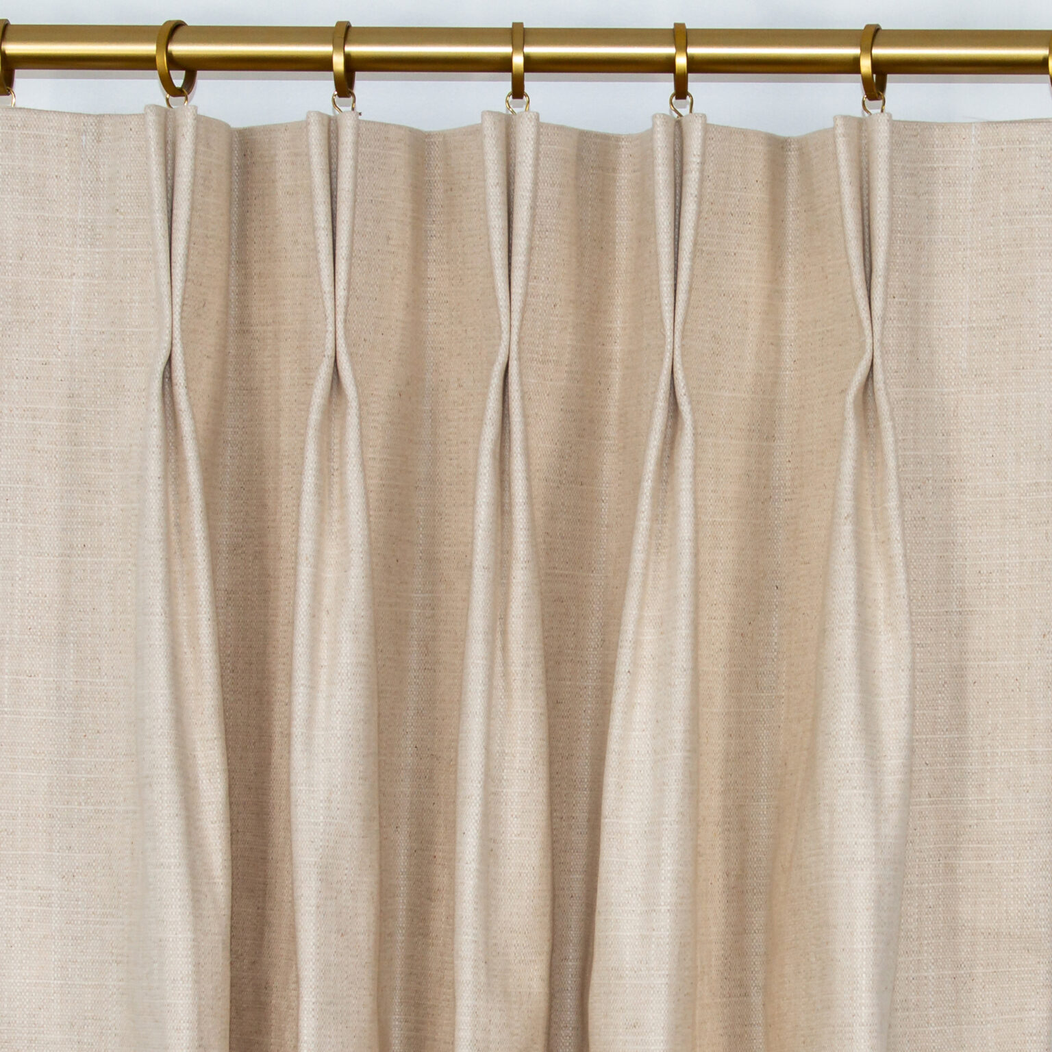 Classic Custom Drapes in Slub Linen in Natural
