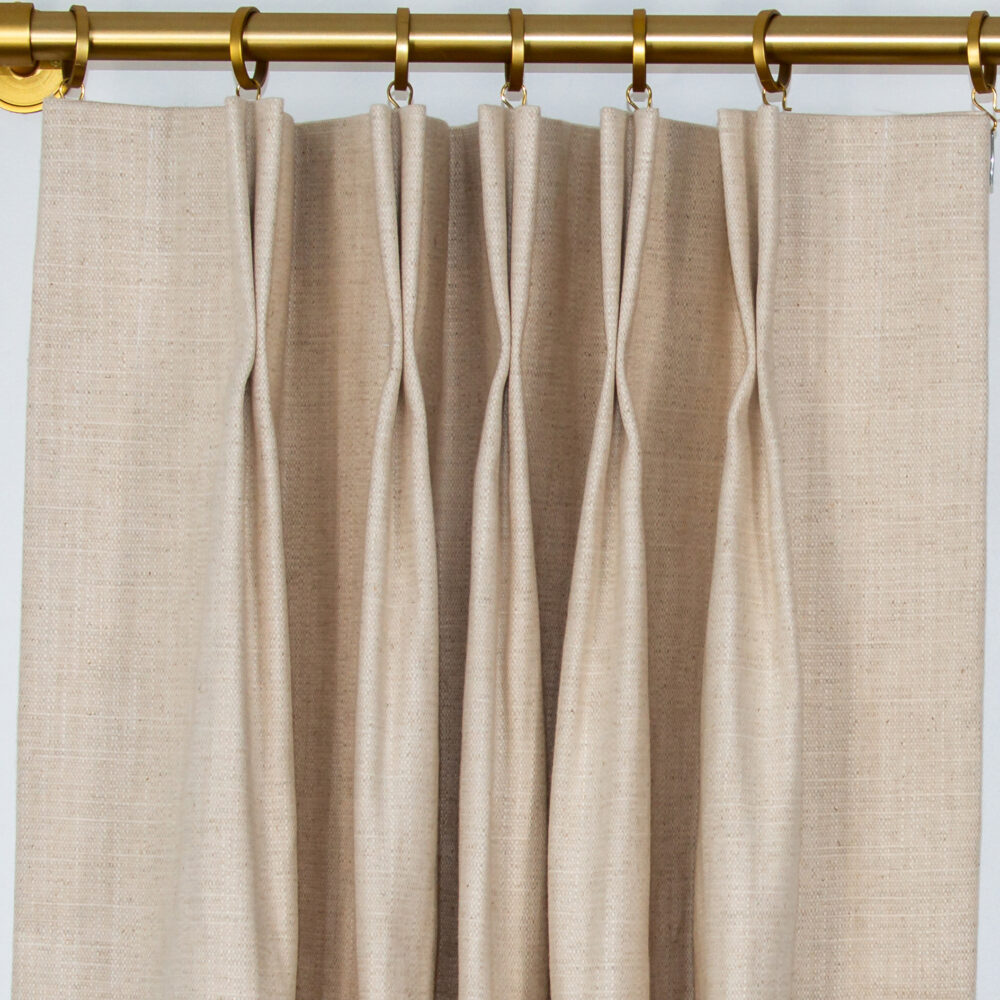 Classic Custom Drapes in Slub Linen in Natural